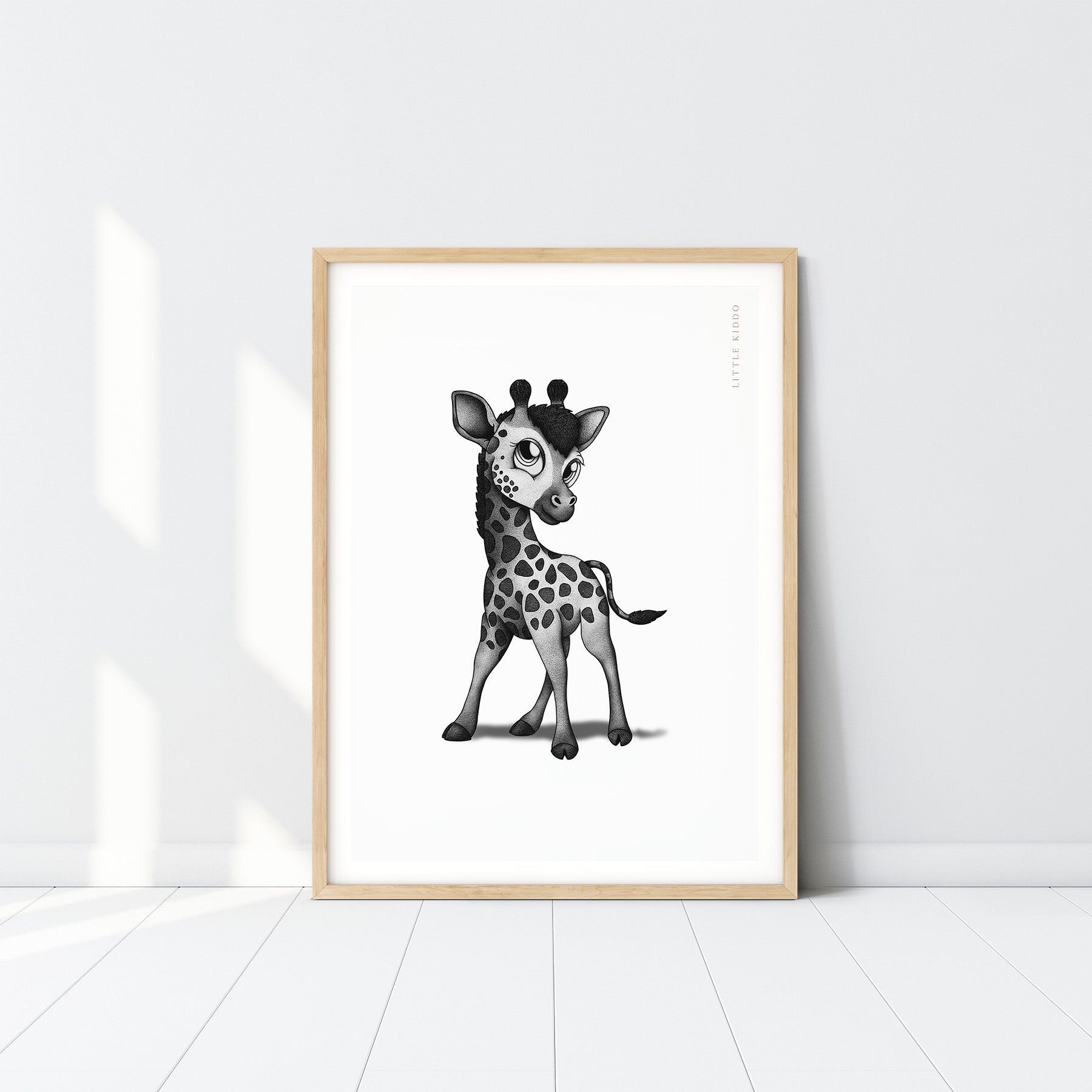 Safari Animal Nursery Prints & Kids Wall Art - Baby Giraffe Print ...