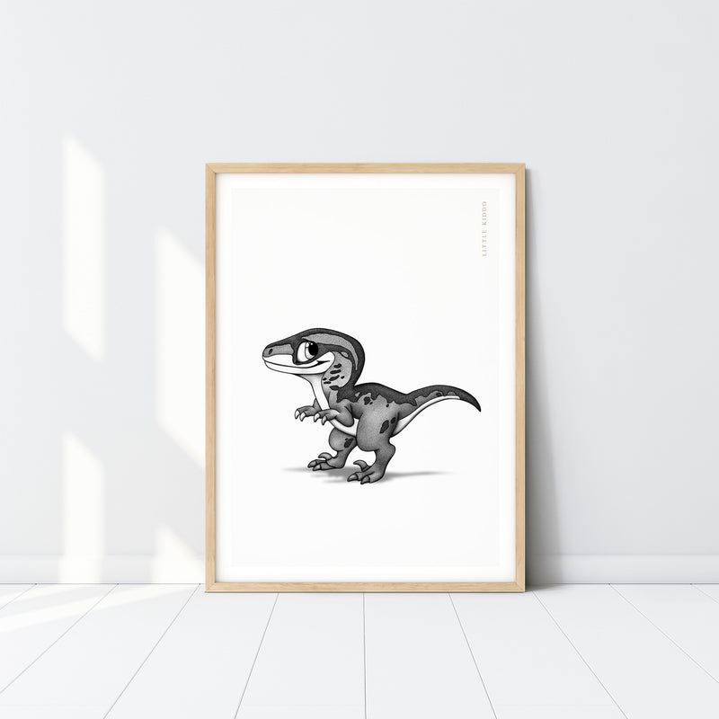 Dinosaur Nursery Prints & Kids Wall Art - Baby Raptor Print – Little Kiddo