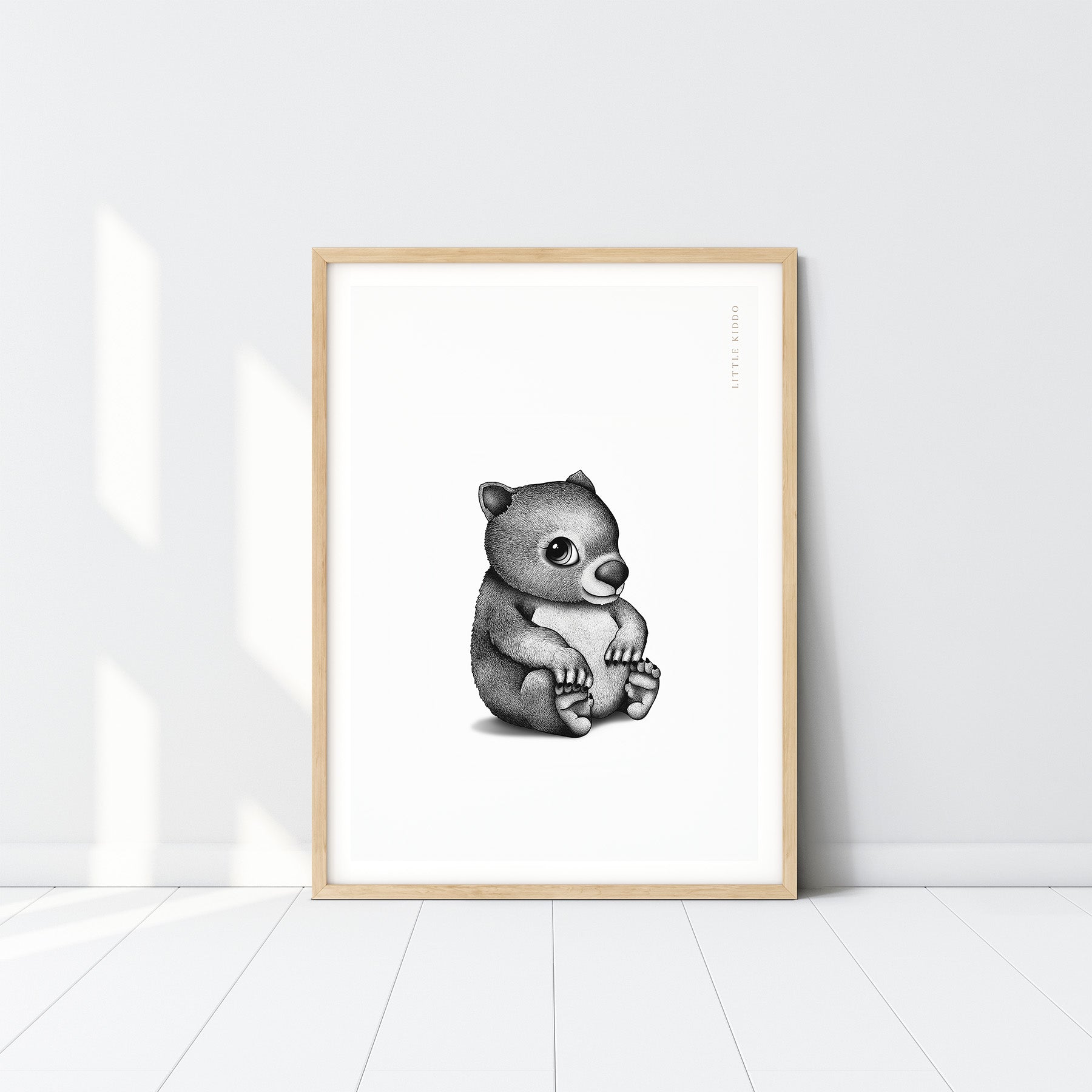 Australian Animal Nursery Prints & Kids Wall Art - Baby Wombat Print ...