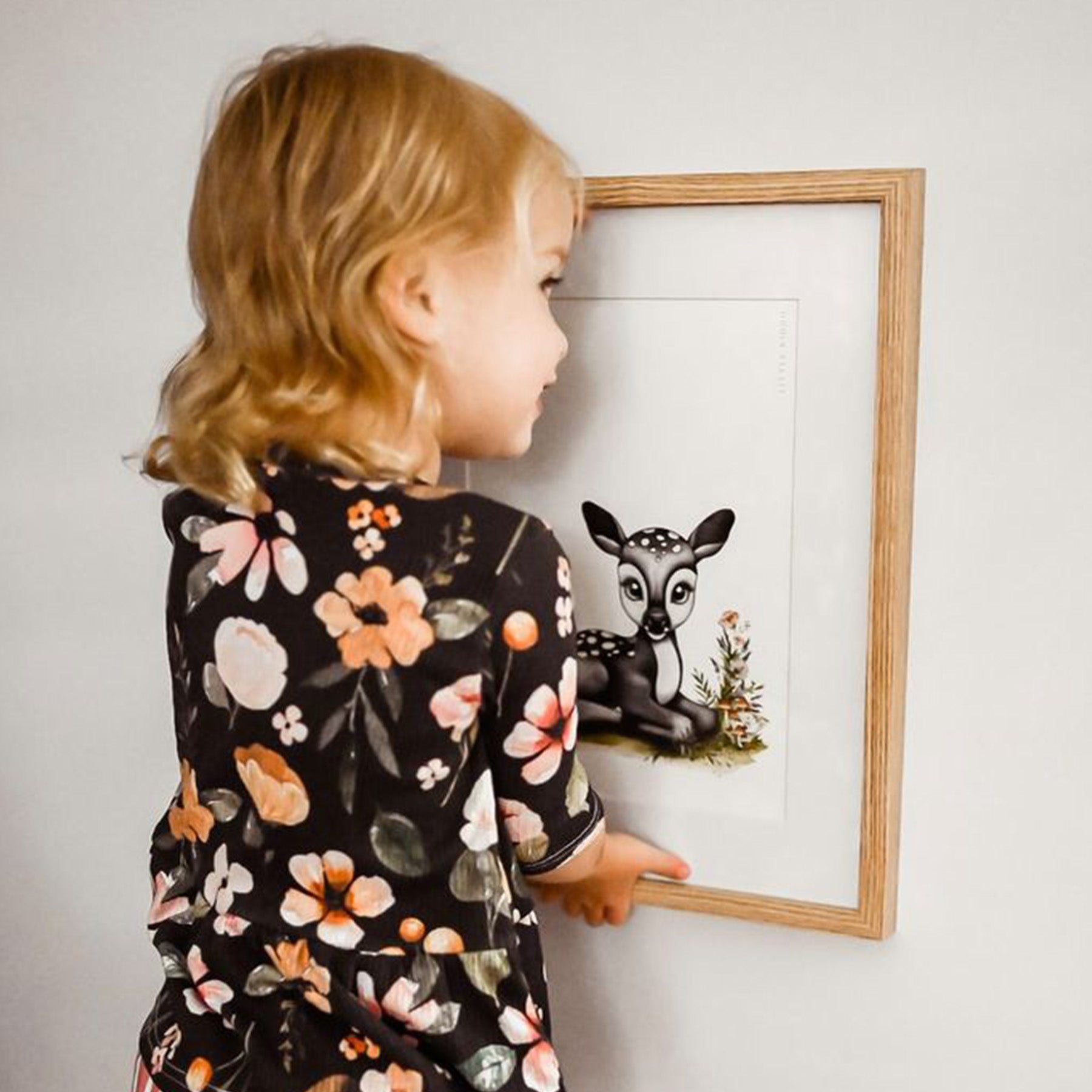 Baby Deer Kids Nursery Wall Art Print | Little Kiddo