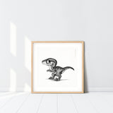 Dinosaur Nursery Prints & Kids Wall Art - Baby Raptor Print – Little Kiddo