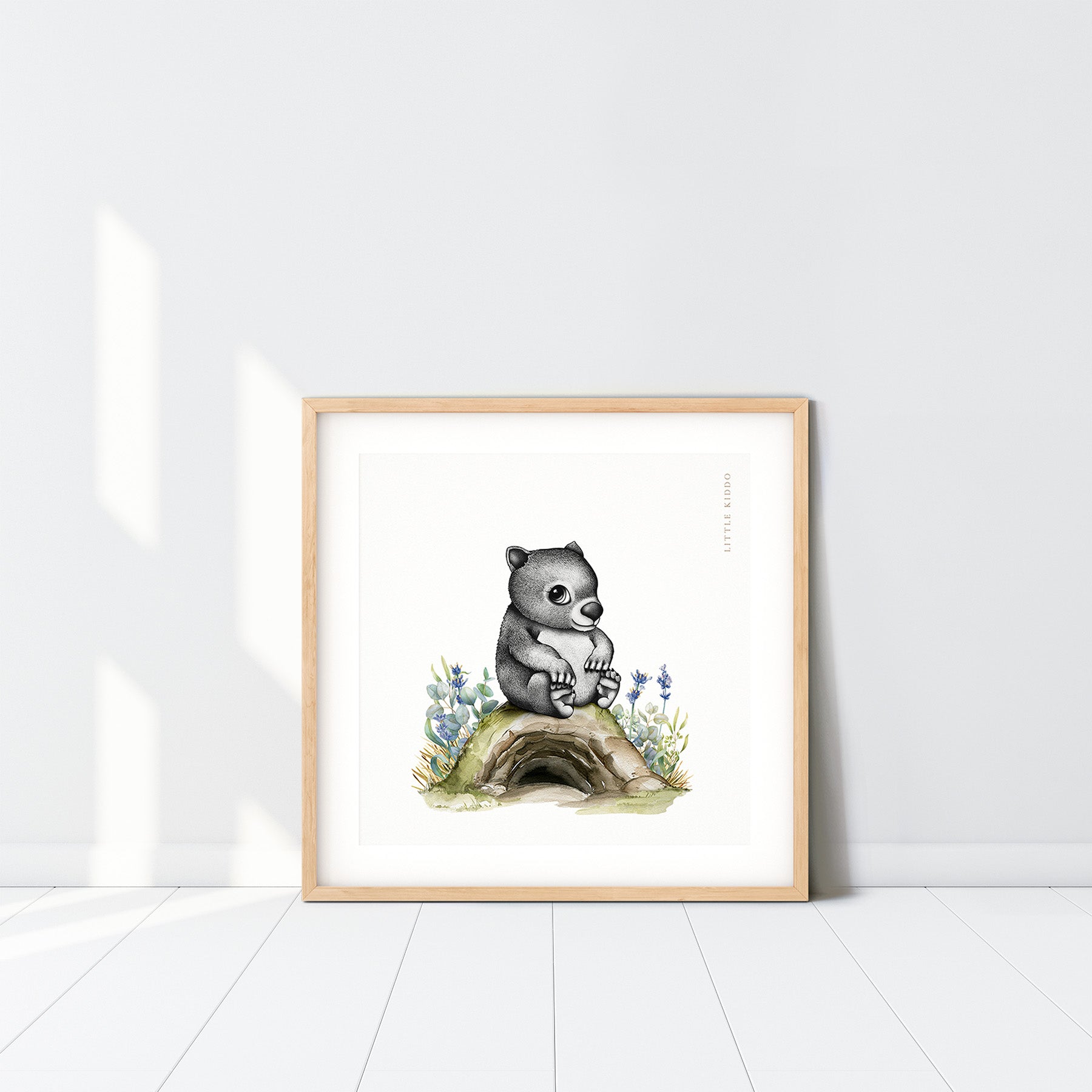 Australian Animal Nursery Prints & Kids Wall Art - Baby Wombat Print ...