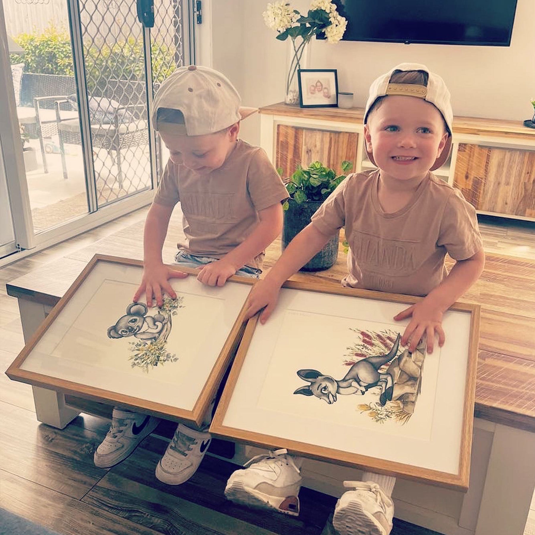 Baby Kangaroo Kids Nursery Wall Art Print | Little Kiddo